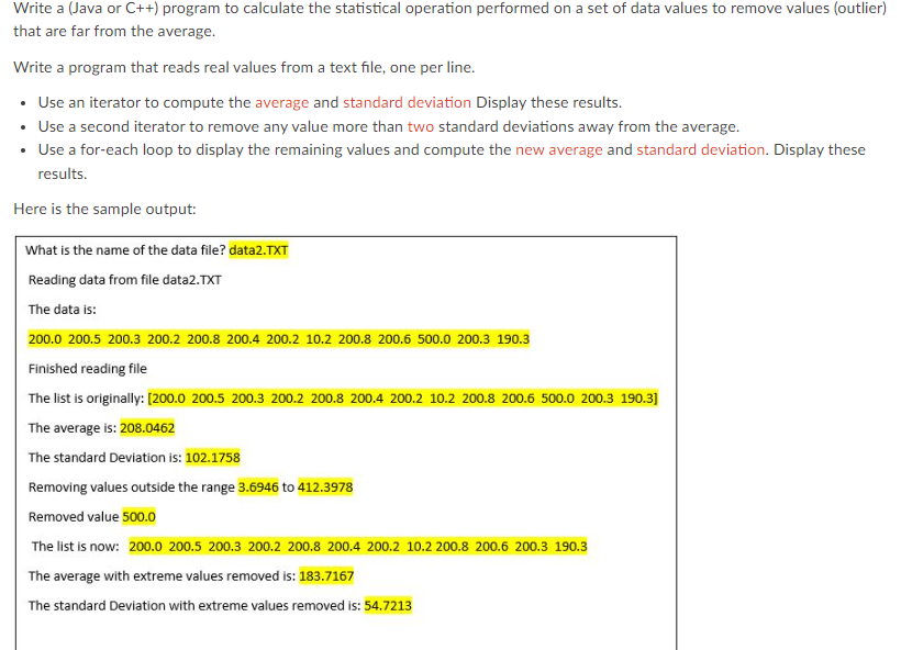 Solved Write a (Java or C++) program to calculate the | Chegg.com