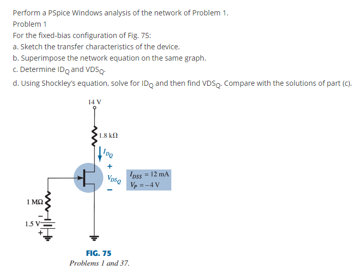Perform a PSpice Windows analysis of the network of | Chegg.com