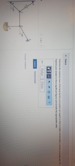 Solved 3.22 Part A Determine the unstretched length of DB to | Chegg.com