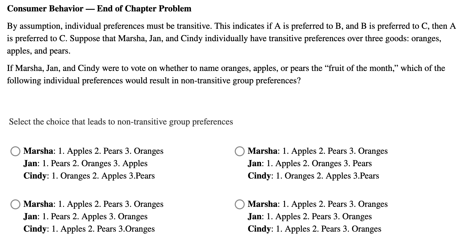 Solved Consumer Behavior -End of Chapter Problem By | Chegg.com