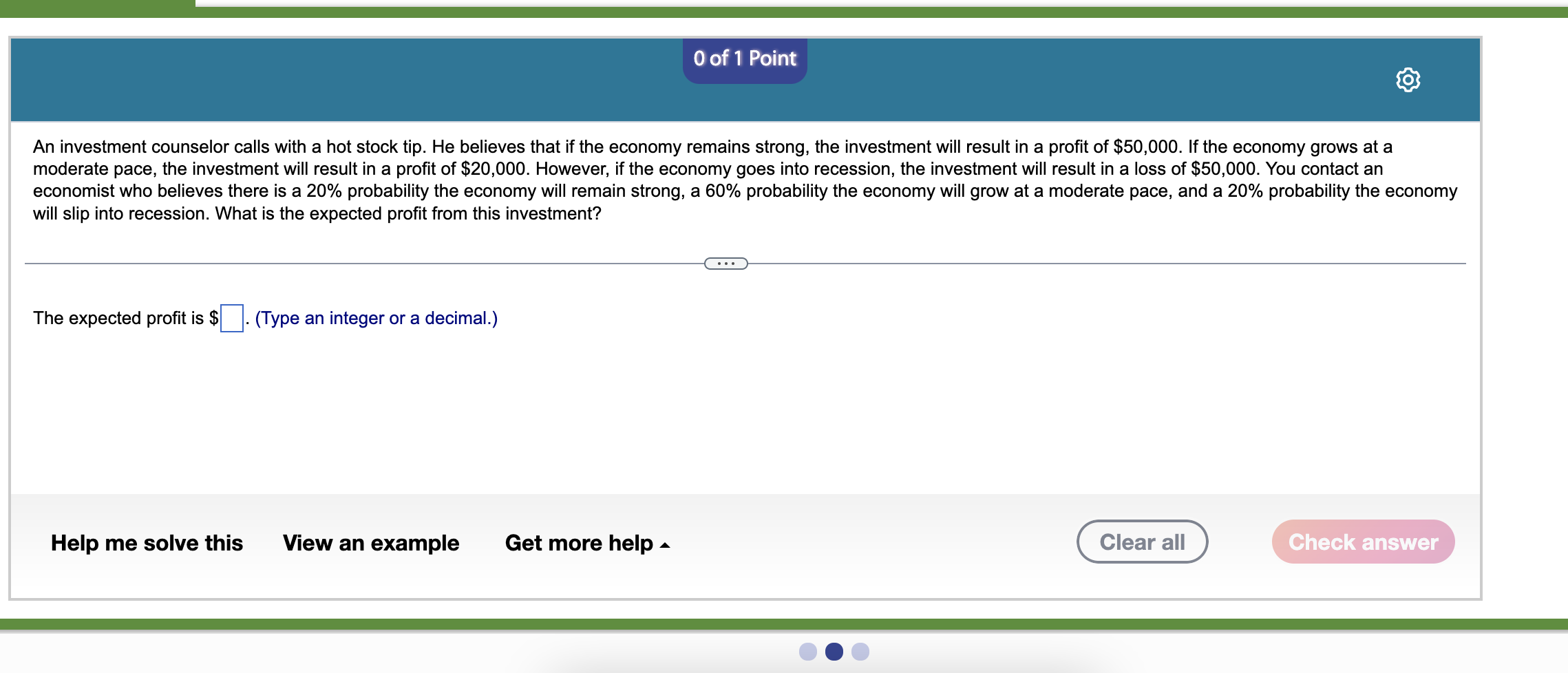 Solved An investment counselor calls with a hot stock tip. | Chegg.com