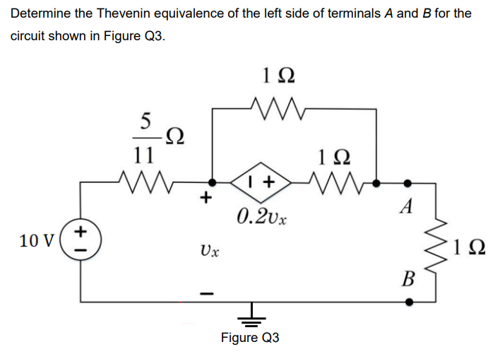 Solved Determine the Thevenin equivalence of the left side | Chegg.com
