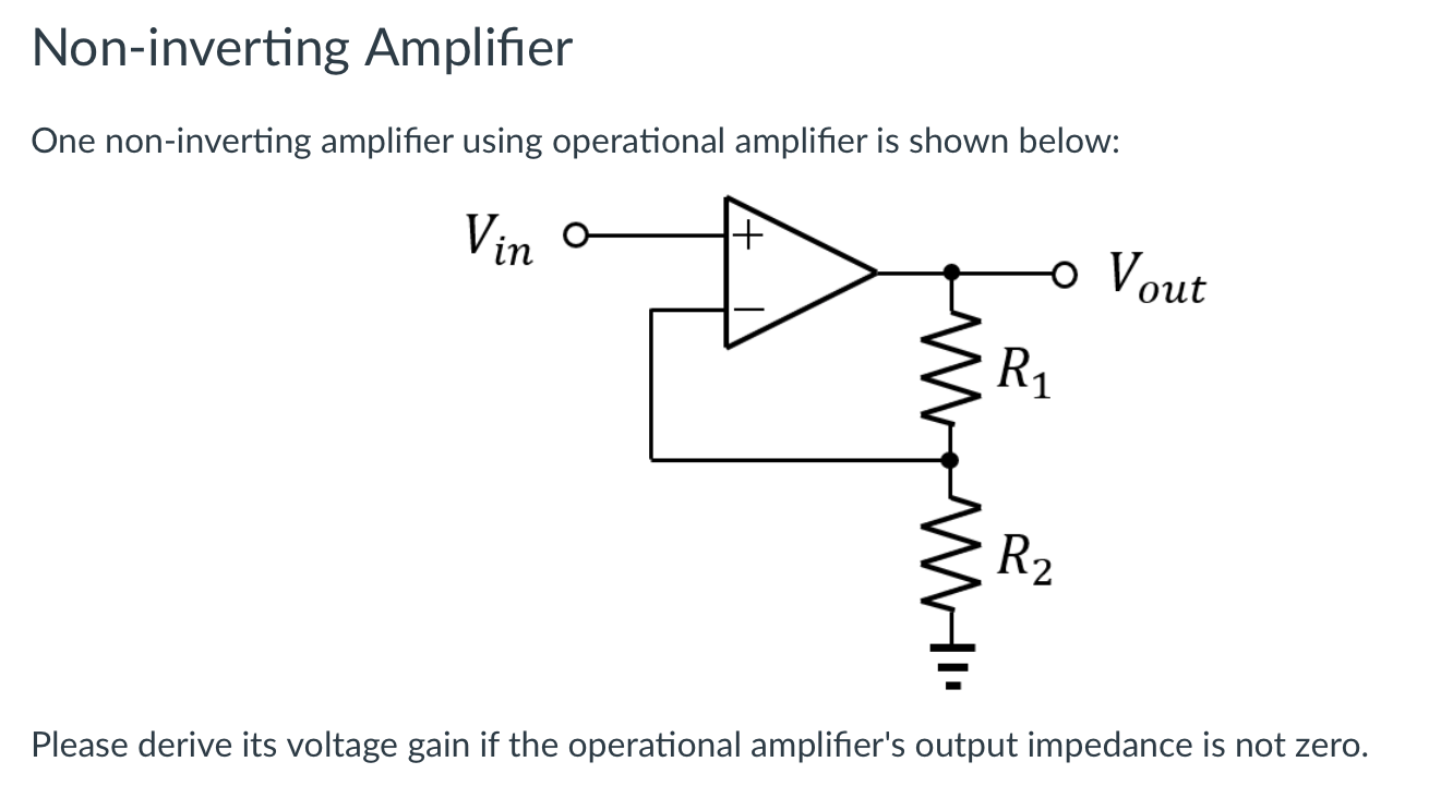 Solved One non-inverting amplifier using operational | Chegg.com