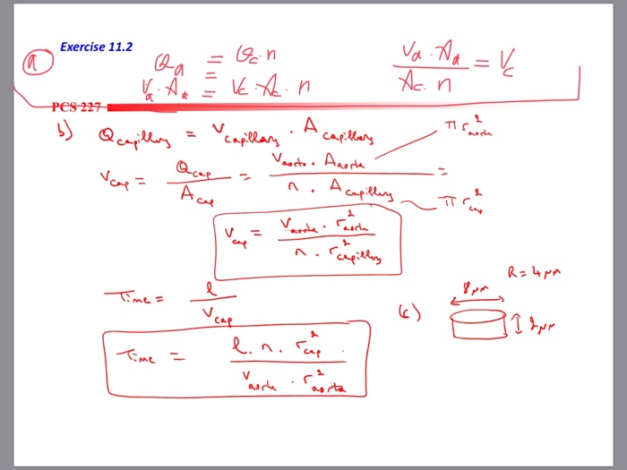 Solved Exercise 11.2 11.2 The average velocity of blood flow | Chegg.com