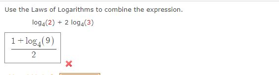 Solved Use the Laws of Logarithms to combine the expression. | Chegg.com