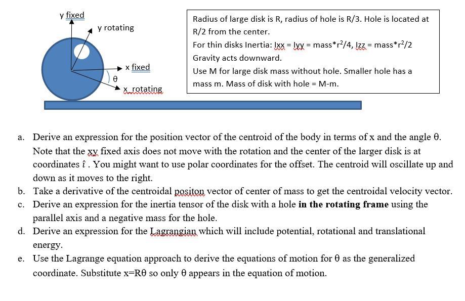 To use the inertia tensor for a rotating frame in the | Chegg.com