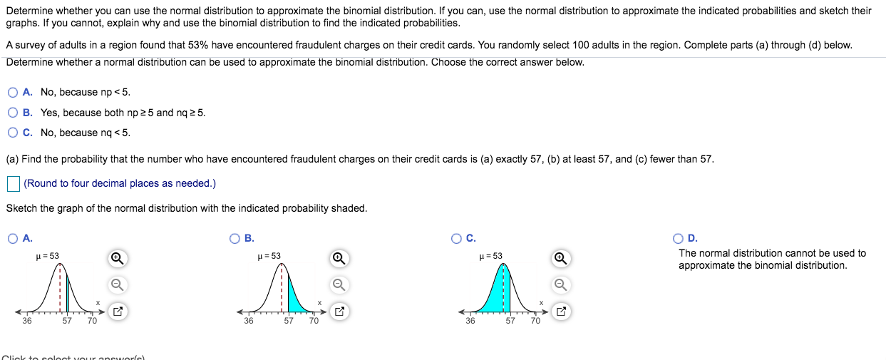 Solved Determine whether you can use the normal distribution | Chegg.com