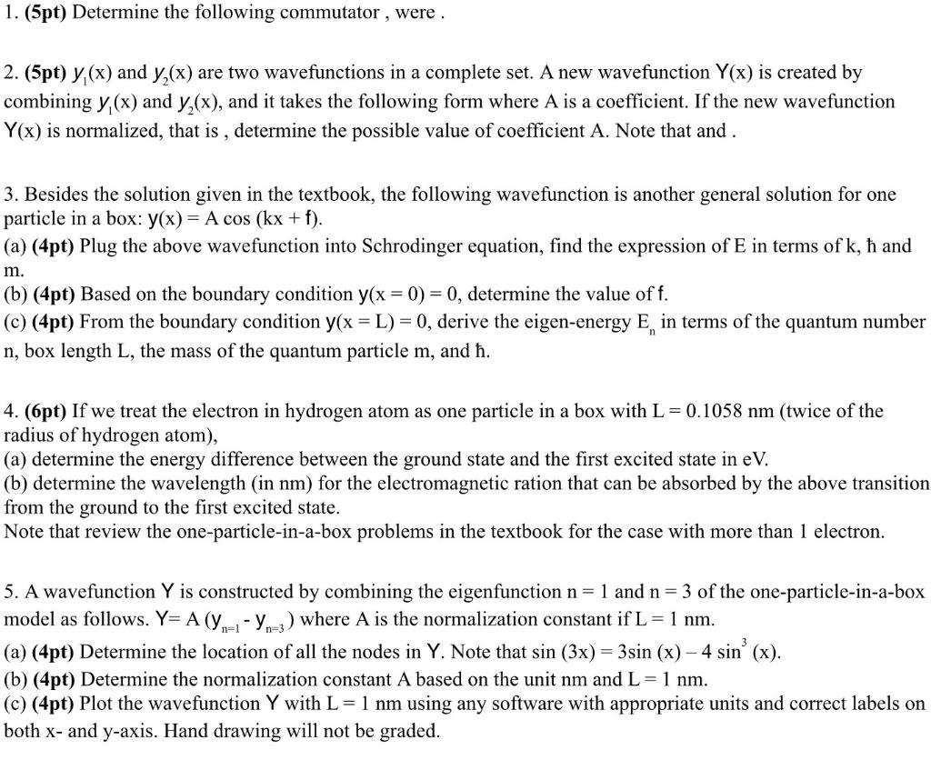 Solved 1. (5pt) Determine the following commutator , were . | Chegg.com Solved 1. (5pt) Determine the following commutator , were . | Chegg.com