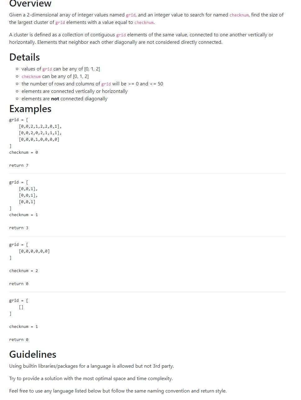 Solved Overview Given a 2-dimensional array of integer | Chegg.com