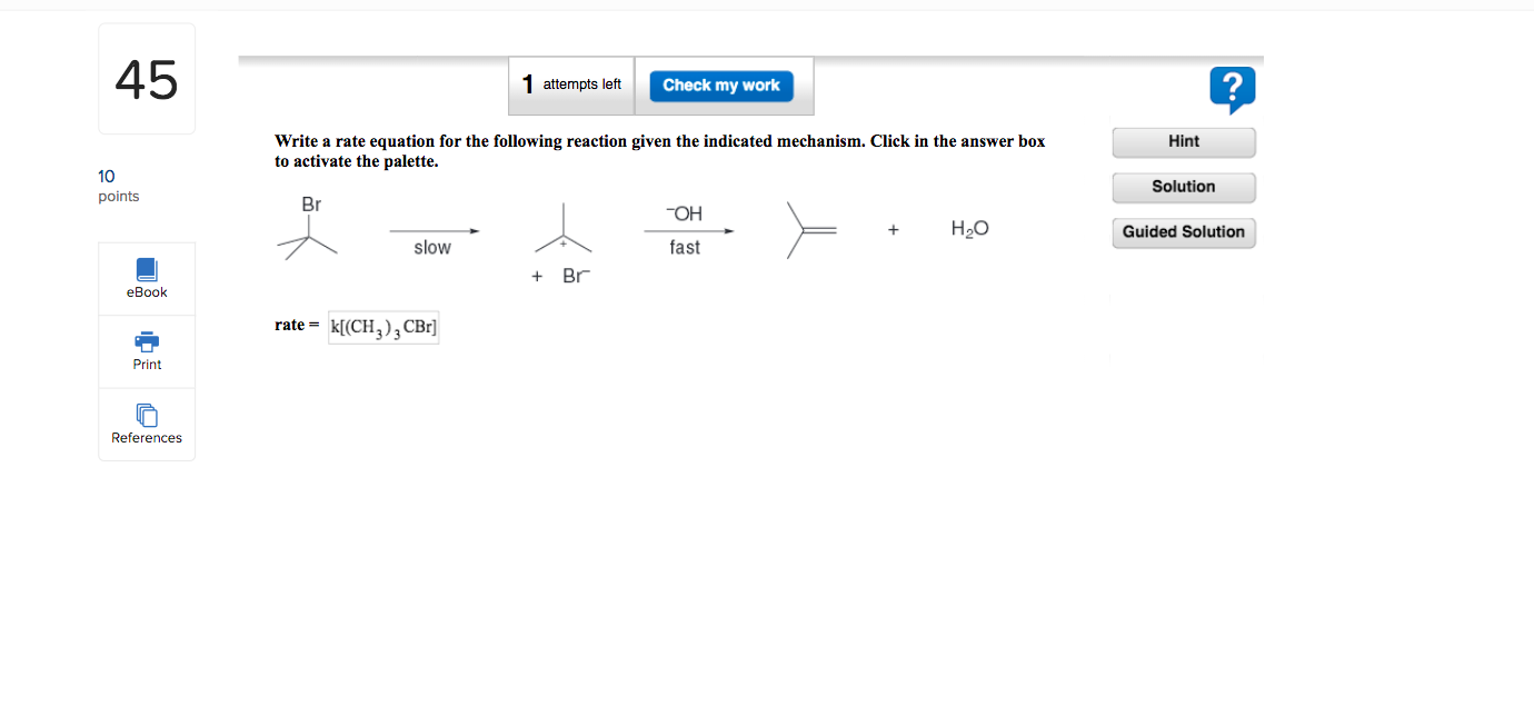 Solved Write a rate equation for the following reaction | Chegg.com