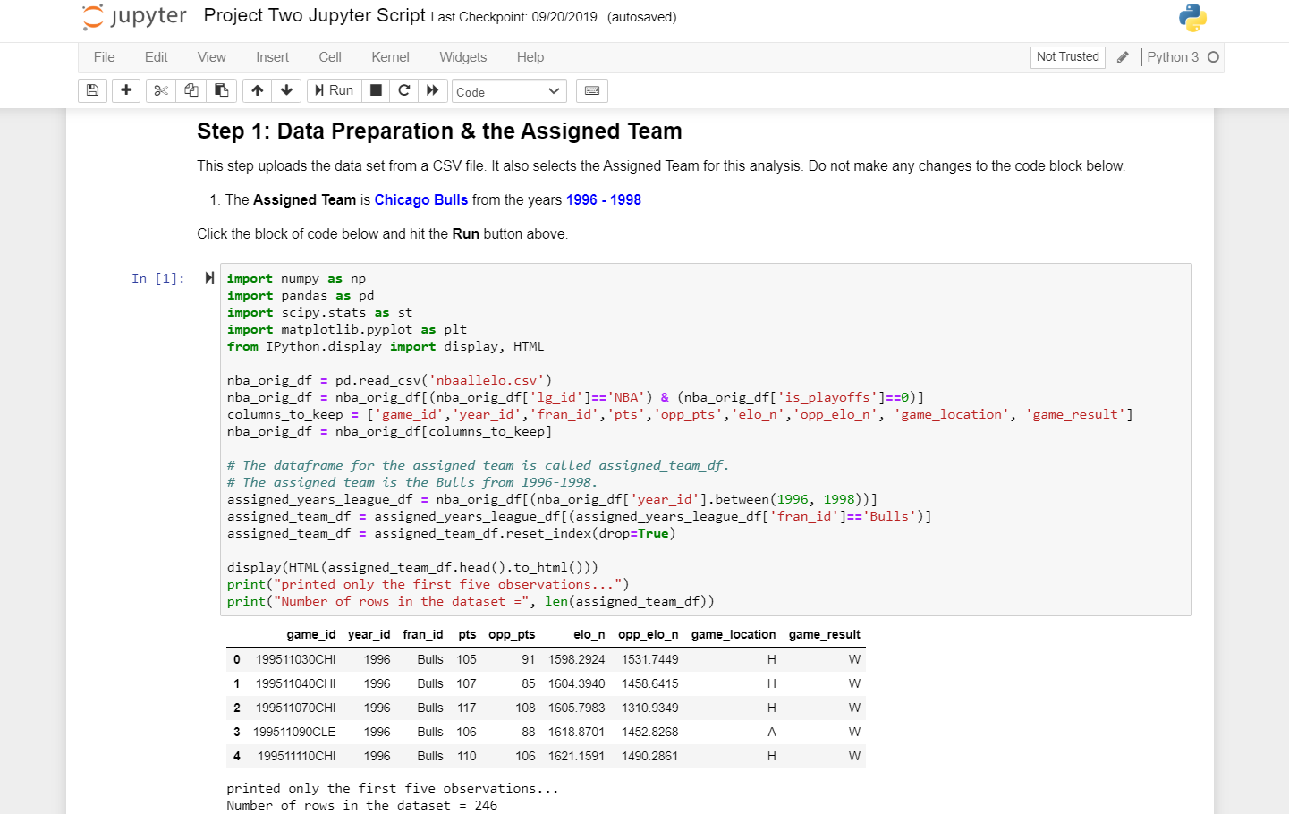 Jupyter Project Two Jupyter Script Last Checkpoint 09 20 2019 