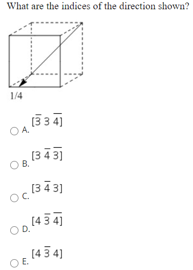 Solved What are the indices of the direction shown? [171] | Chegg.com