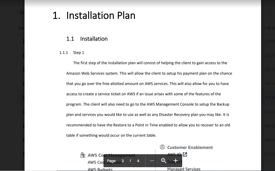 S 1. Installation Plan Na File si 1.1 Installation 8 | Chegg.com