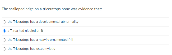 Solved We have fossil evidence that which of the following | Chegg.com