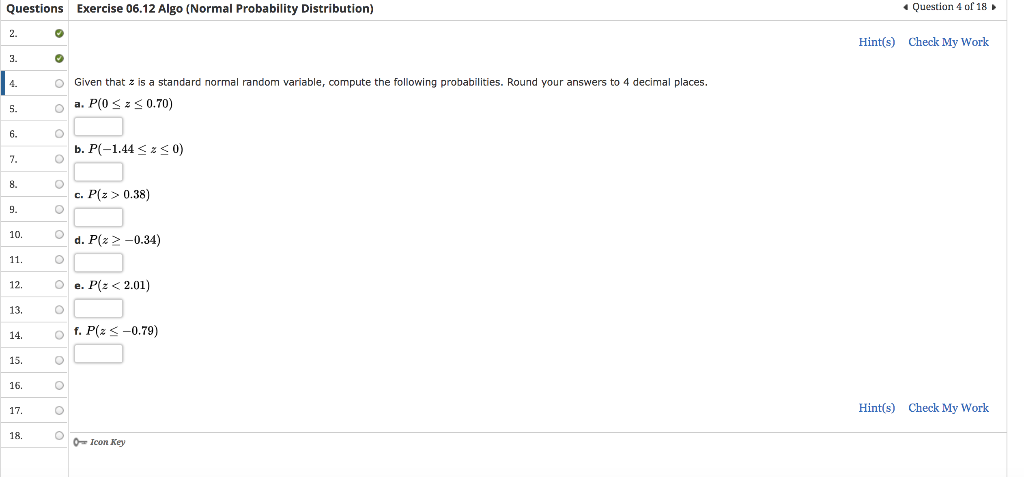 Solved Questions Exercise 06.12 Algo (Normal Probability | Chegg.com