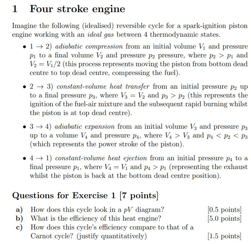 Solved Imagine the following (idealised) reversible cycle | Chegg.com