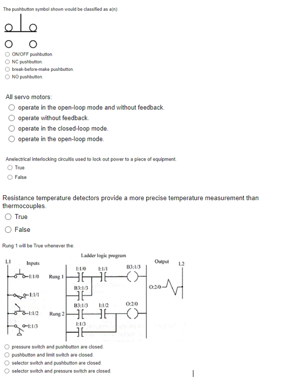 Solved The pushbutton symbol shown would be classified as | Chegg.com