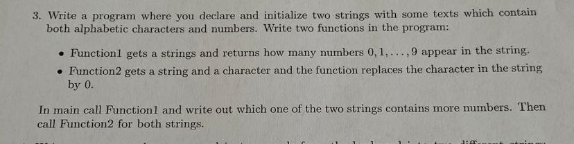 Solved 3. Write a program where you declare and initialize | Chegg.com