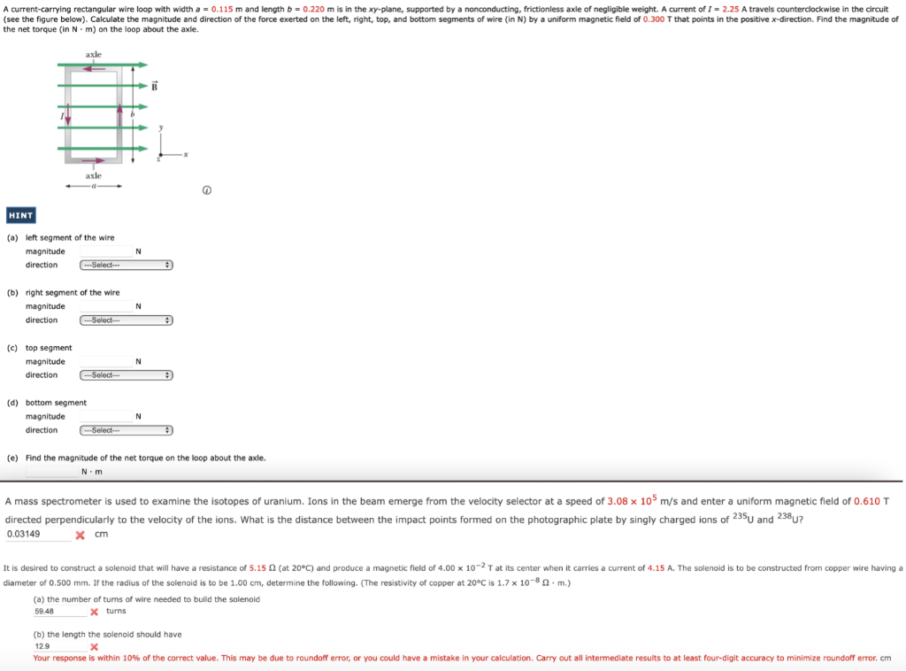 Solved A current-carrying rectangular wire loop with width a | Chegg.com