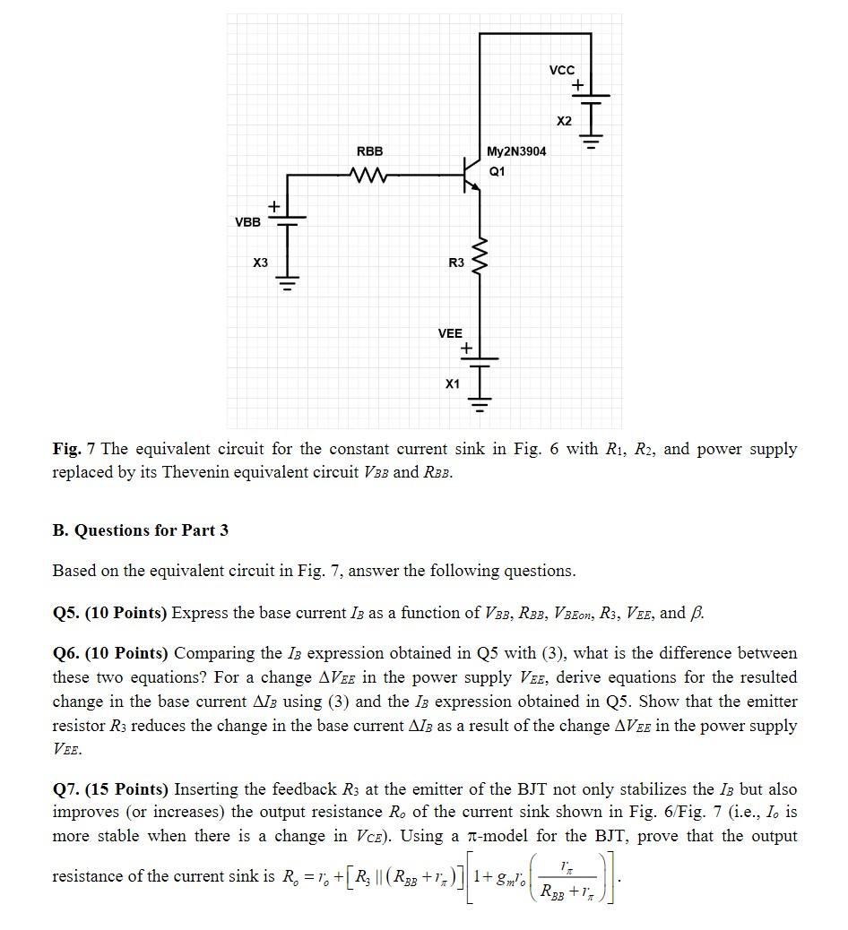Solved Fig. 7 The equivalent circuit for the constant | Chegg.com