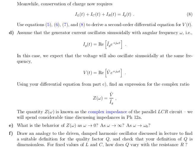 Figure 2: A parallel LCR circuit consists of an | Chegg.com