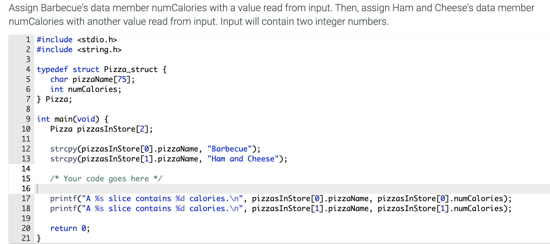 Solved Assign Barbecue's data member numCalories with a | Chegg.com Solved Assign Barbecue's data member numCalories with a | Chegg.com