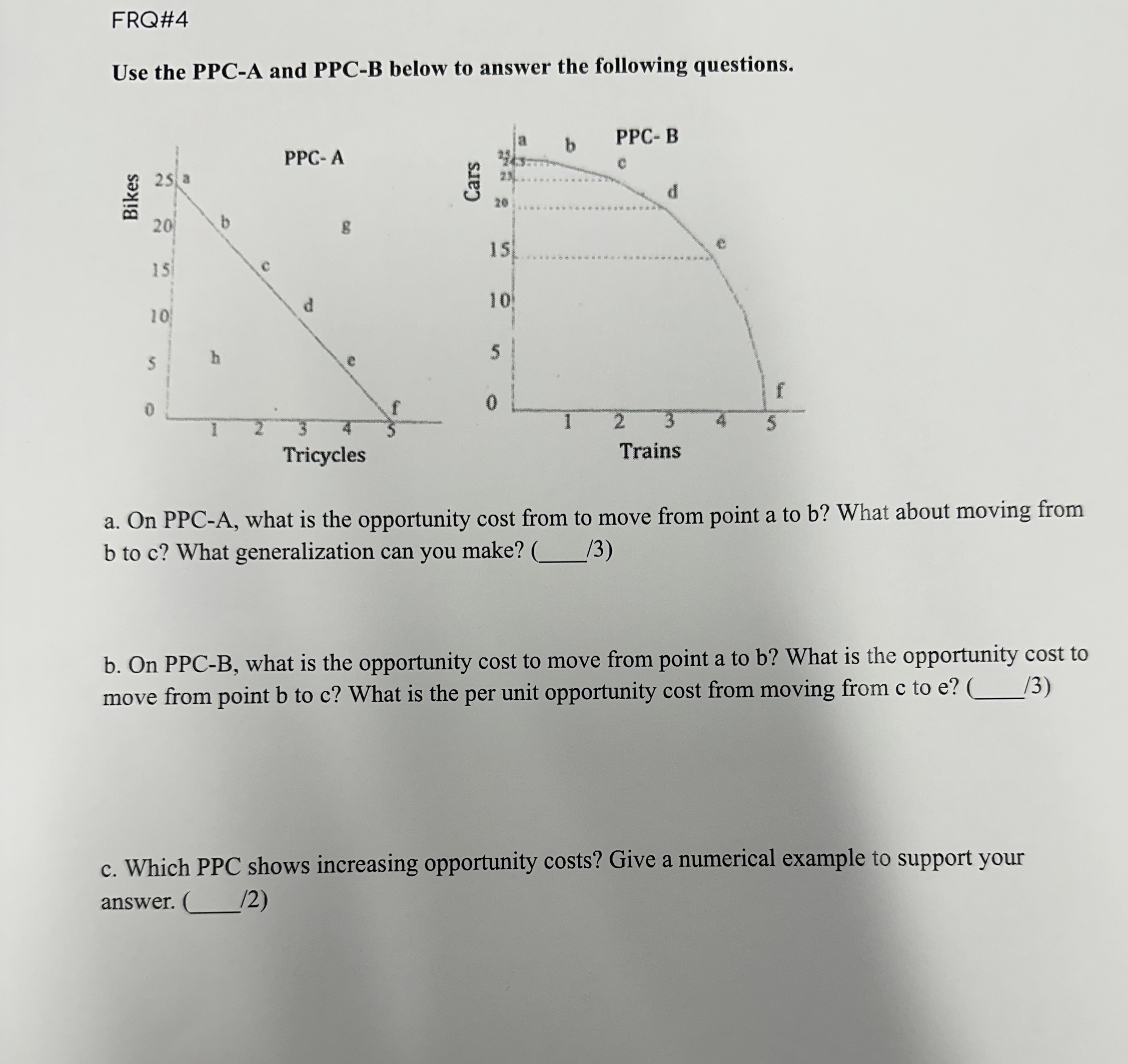 Solved Use the PPC-A and PPC-B below to answer the following | Chegg.com