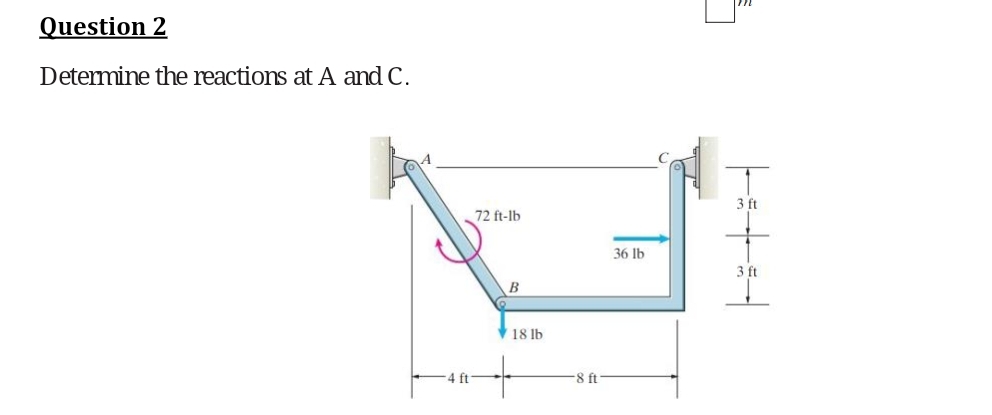 Solved Determine The Reactions At A And C
