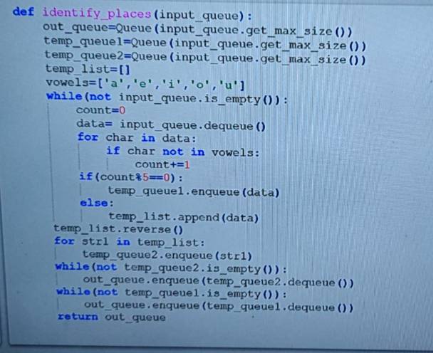 Solved Consider a Queue of strings input_queue with the | Chegg.com