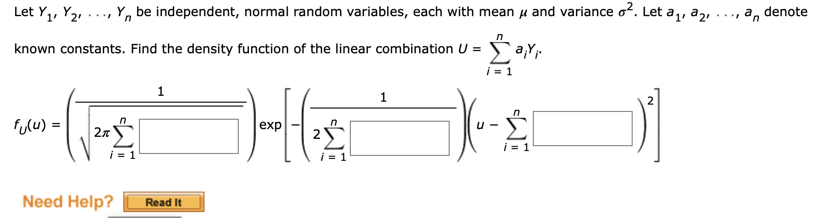 Solved Let Y1, Y2, , Yn be independent, normal random | Chegg.com