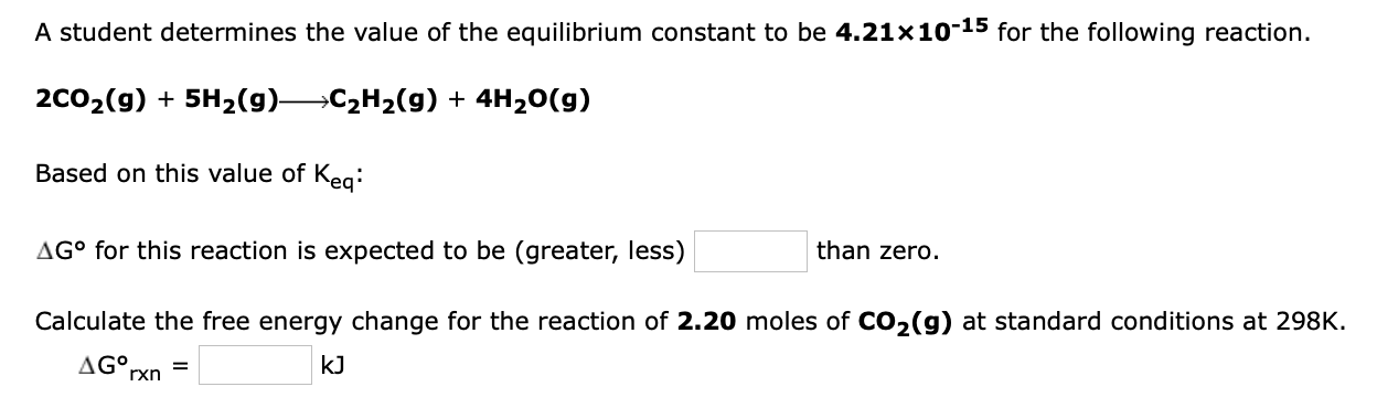 Solved A student determines the value of the equilibrium | Chegg.com