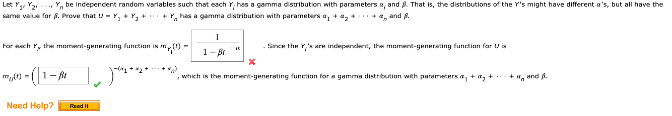 Solved Let Y1, Y2, ..., Yn be independent random variables | Chegg.com