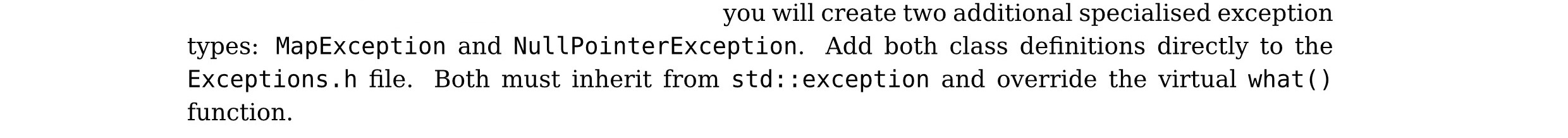 Solved Consider the provided Exceptions.h header file. You | Chegg.com