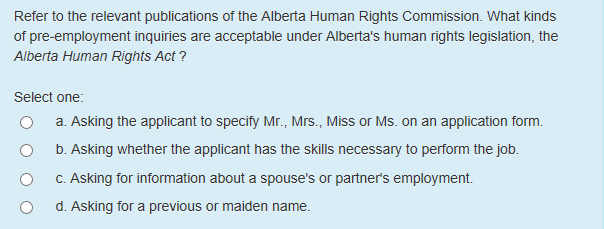 Solved Refer to the relevant publications of the Alberta | Chegg.com