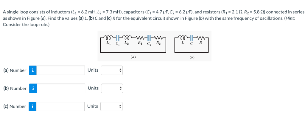 Solved A single loop consists of inductors (L1-6.2 mH, L2 = | Chegg.com