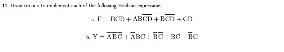 Solved Draw circuits to implement each of the following | Chegg.com