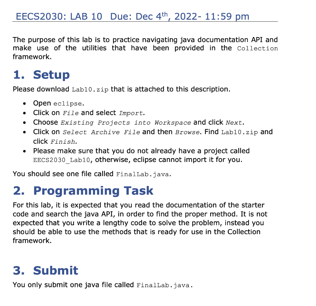 Solved CODE: package Lab10; import java.util.*; /** * | Chegg.com