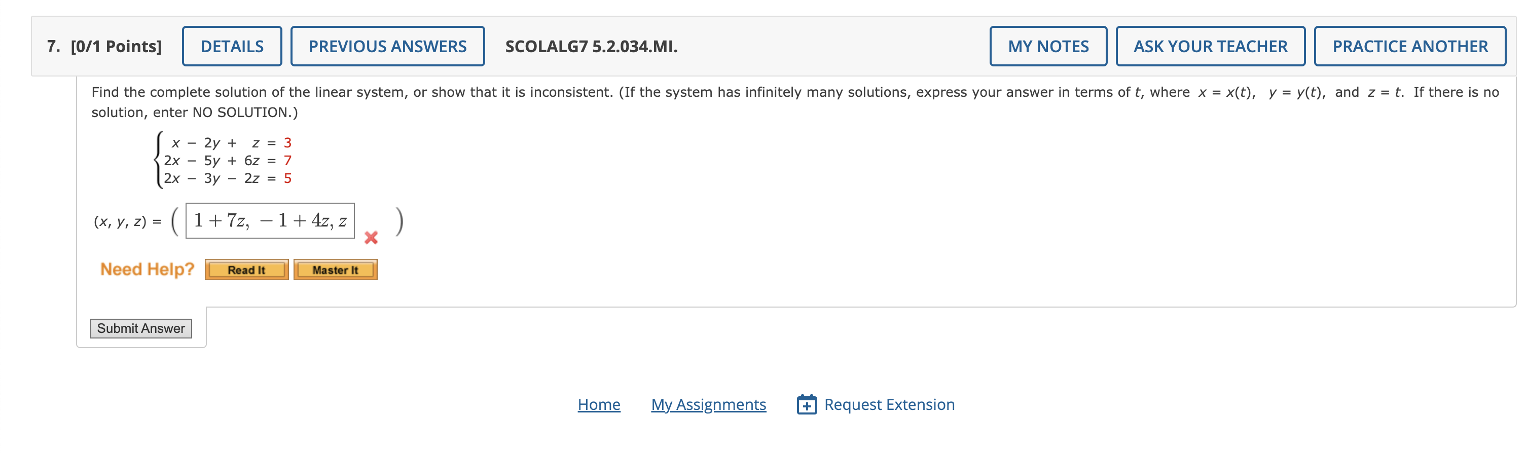 Solved Points]SCOLALG7 5.2.034.MI. ﻿solution, enter NO | Chegg.com