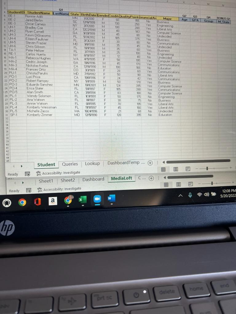 Solved 1. using text functions in column "LastName", | Chegg.com