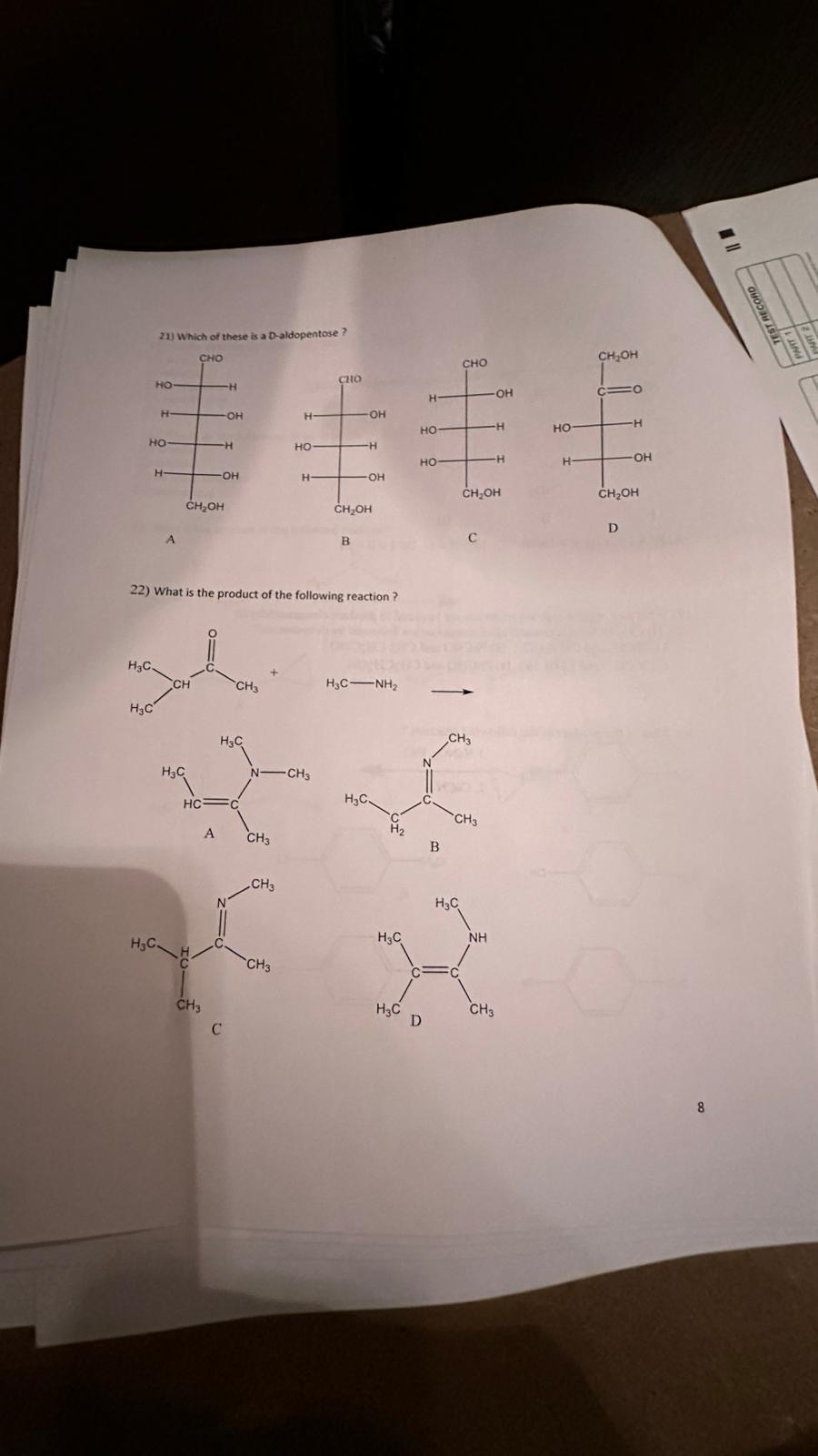 Solved Which of ﻿these is a D-aldopentose?ABCDWhat is ﻿the | Chegg.com