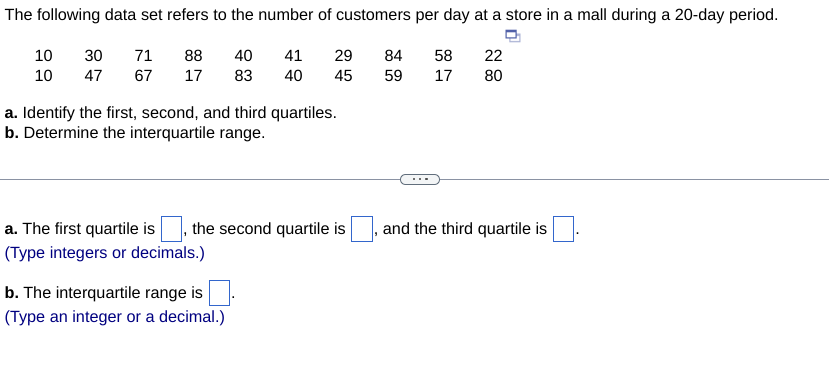 Solved a. Identify the first, second, and third quartiles. | Chegg.com