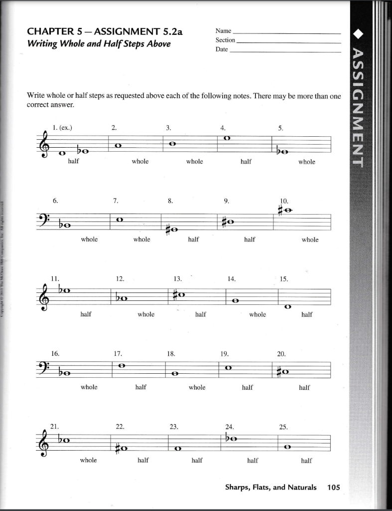 CHAPTER 5-ASSIGNMENT 5.2a Name Writing Whole and Half | Chegg.com