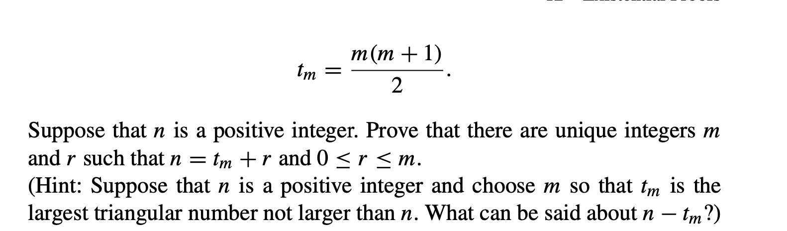 Solved tm=2m(m+1) Suppose that n is a positive integer. | Chegg.com