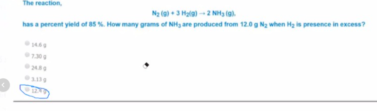 Solved The reaction, N2 (g) + 3 H2(g) - 2 NH3 (9), has a | Chegg.com