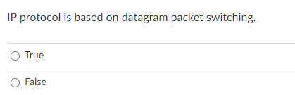 Solved In connectionless datagram packet switching, every | Chegg.com