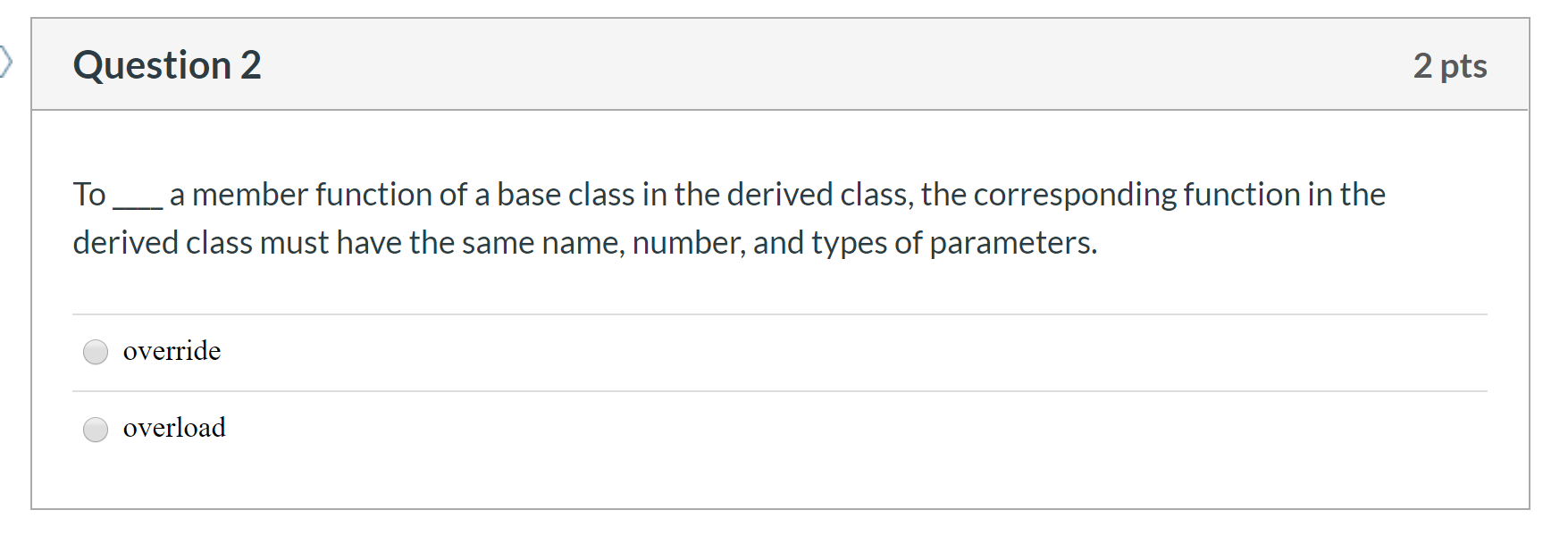 Solved Question 1 2 Pts The Construct Defines A New Type To