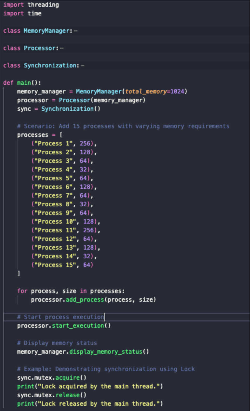 Solved Assignment: Implementation of Memory Management, | Chegg.com