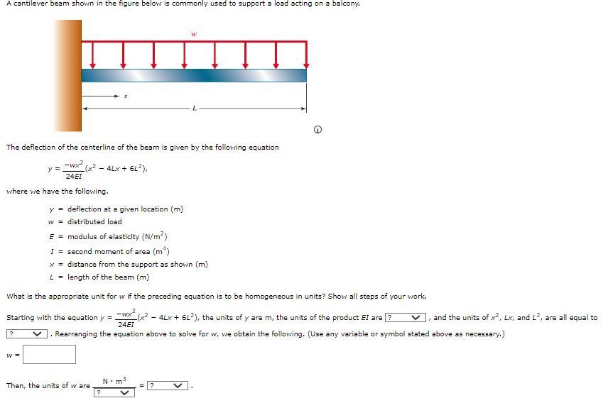 Solved The deflection of the centerline of the beam is given | Chegg.com