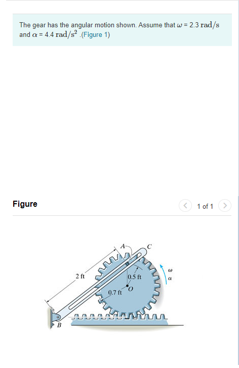 Solved Determine the angular velocity of the slotted link BC | Chegg.com