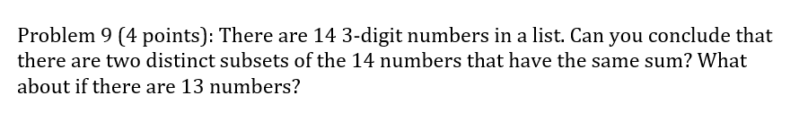 Solved Problem 9 (4 ﻿points): There are 14 3-digit numbers | Chegg.com